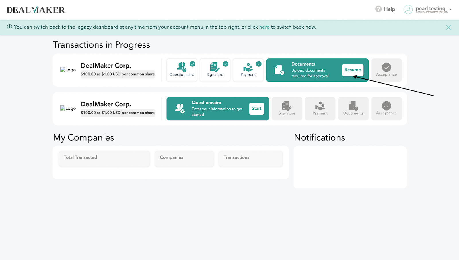 Uploading Supporting Documents – DealMaker Support